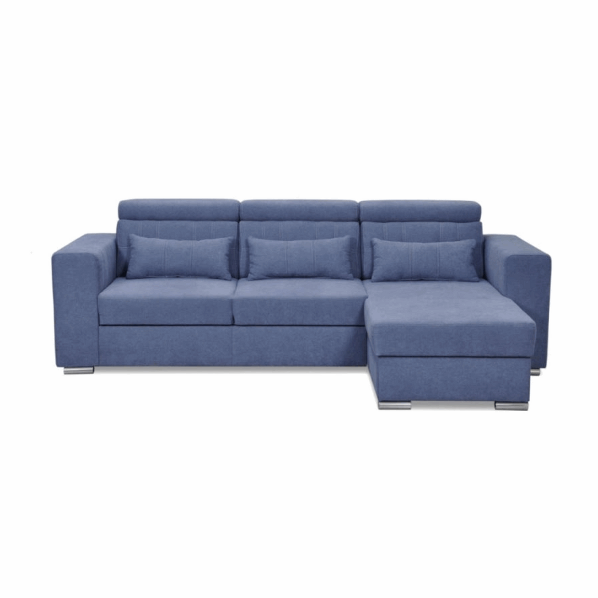 Buy Luca Grey & Blue Corner Sofa Bed with Storage | Jzfurniture